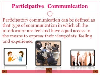 Participatory communication | PPTX