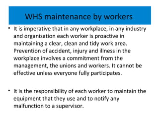 Particpate in whs processes wk 8 | PPT