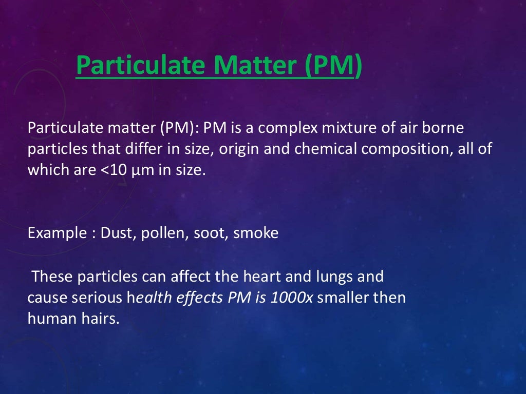 Particulate matter