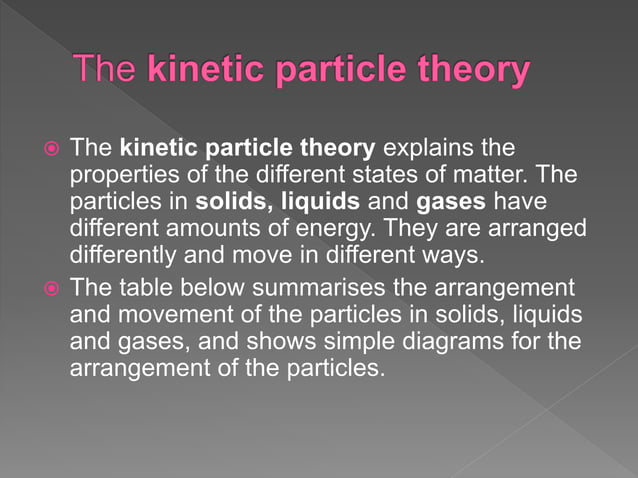 Particulate nature of matter | PPTX | Chemistry | Science