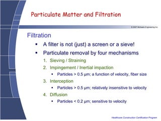 Particles & Filtration; Healthcare Construction Certification | PPT