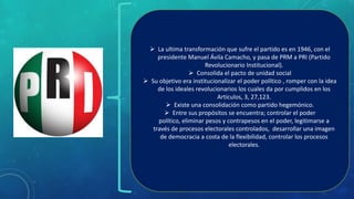 Partidos Políticos En México | PPTX