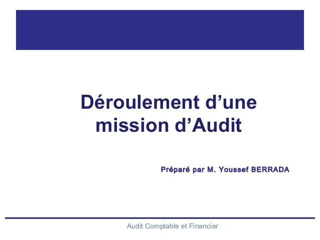 mission d'audit comptable et financier