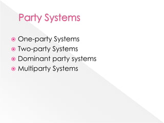 Parties and party system | PPTX