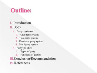 Parties and party system | PPTX
