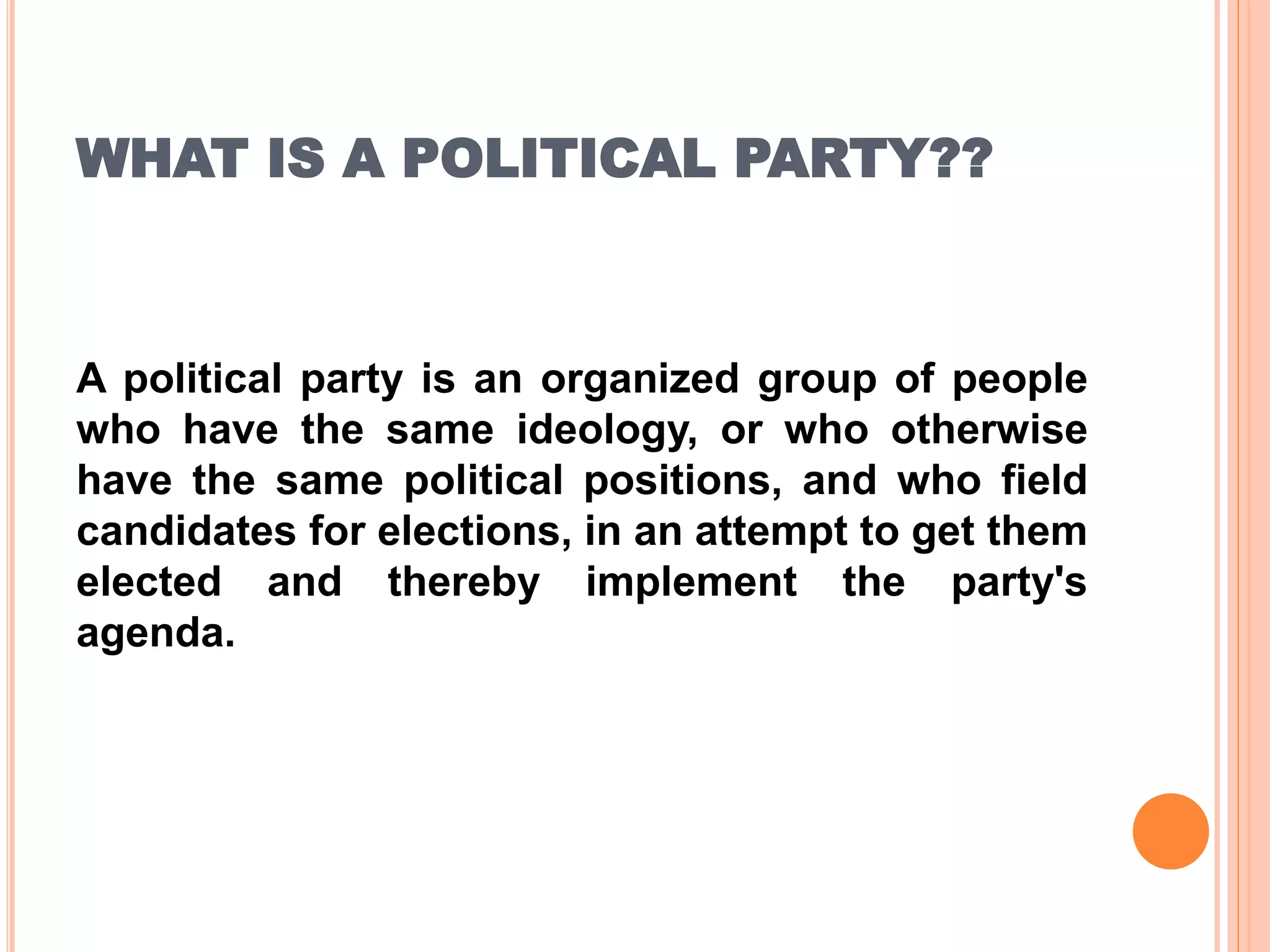 PARTIES AND THE PARTY SYSTEM IN INDIA | PPTX | Civic affairs | Politics