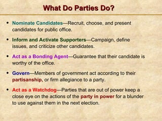 Parties and what they do | PPT