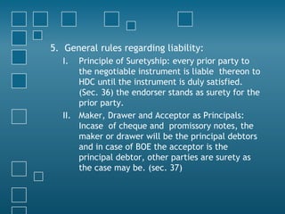 Parties to the negotiable instruments | PPSX
