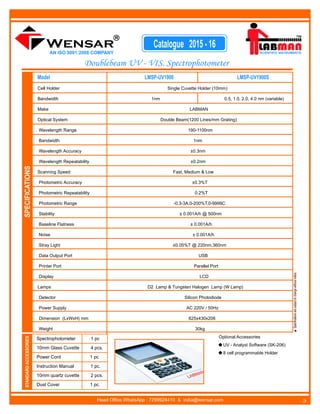 Part ii scientific instruments catalogue 2015-16 | PDF