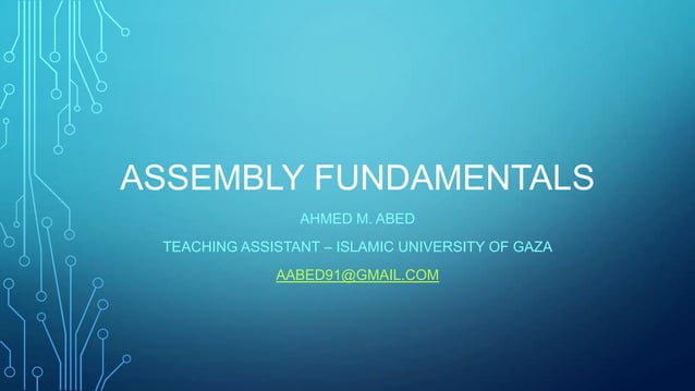 Part II: Assembly Fundamentals | PPT