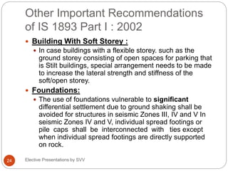 Part II Earthquake Resistant Design of Structures Review of IS 1893 ...