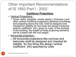 Part II Earthquake Resistant Design of Structures Review of IS 1893 ...