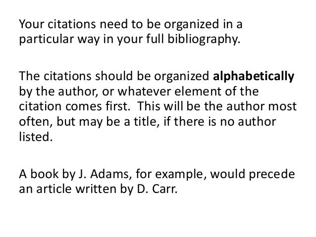 Part III: Creating Bibliographies