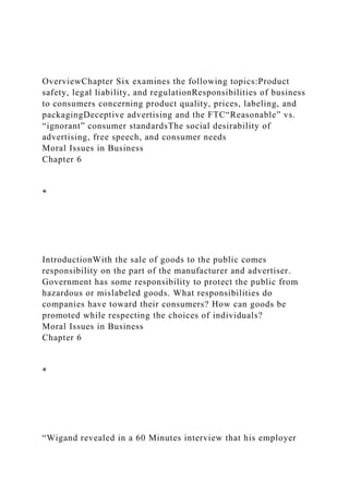 Part III Business and SocietyChapter 6 Consumers.docx