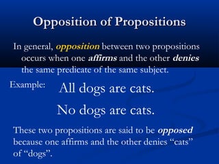 Part ii, lesson 4 the square of opposition | PPT