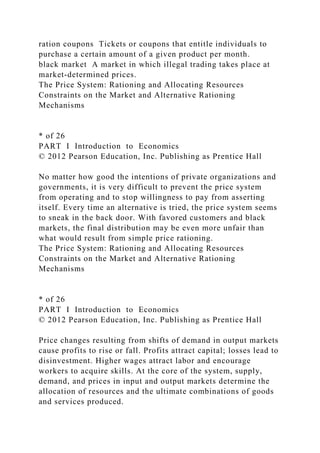 PART I Introduction to Economics© 2012 Pearson Educati.docx