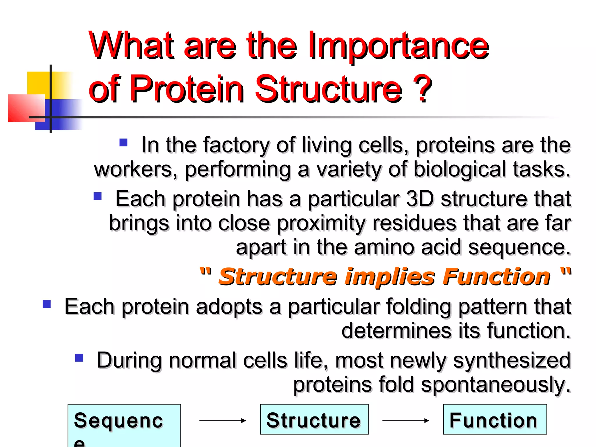 Part I : Introduction to Protein Structure | PPT | Chemistry | Science