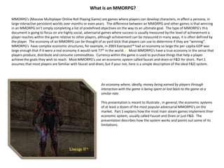 MMORPG economics | PPTX
