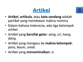 Partikel Kata Bahasa Indonesia | PPTX