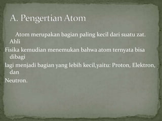 Partikel dasar atom tugas v | PPT