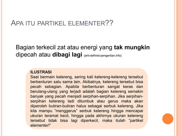 Partikel Elementer | PPTX