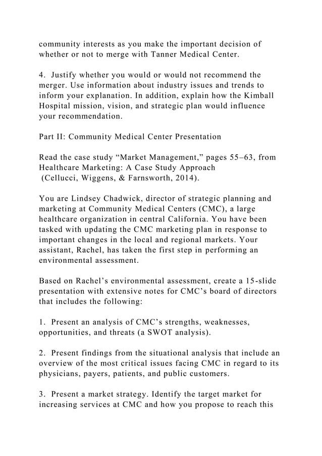 Part I Kimball Hospital and Tanner Medical Center Merger Report.docx