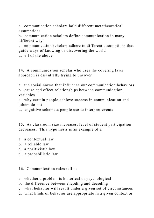 Part I Multiple Choice (worth 1 point each)Directions Be.docx