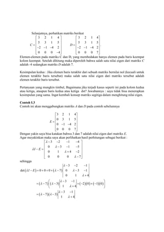 Partisi matriks untuk menghitung nilai eigen (Bagian I) | PDF
