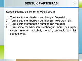 Partisipasi masyarakat | PPT