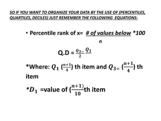 QUARTILES, DECILES AND PERCENTILES | PPTX