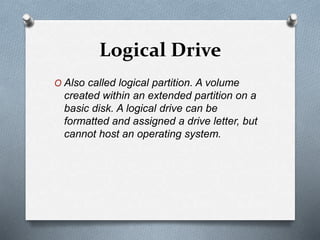 HDD Partition | PPTX | Operating Systems | Computer Software and ...
