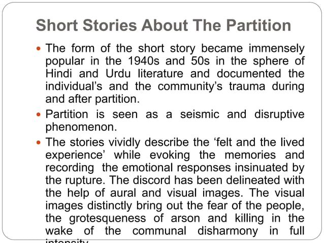 Partition-Literature-I.pptx | Hinduism | Religion & Spirituality