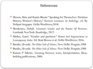 Partition-Literature english honors notes ppt | PPT