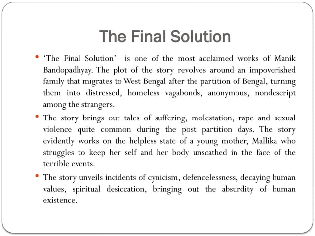 Partition-Literature english honors notes ppt | PPT