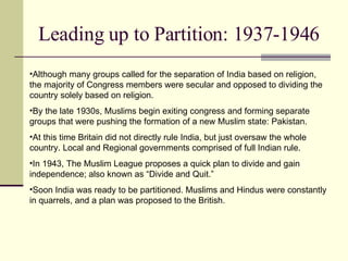 Partition Of India | PPT