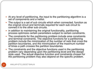 Partition problem IN VLSI algorithem automation | PPTX