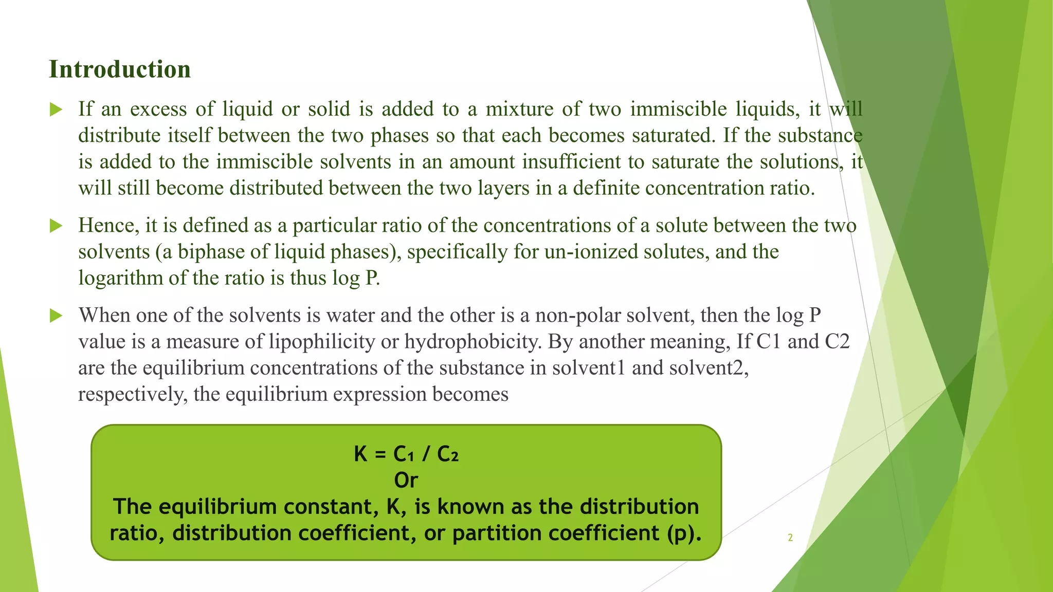 Partition coefficient 7 (Physical Pharmacy Lab) | PDF