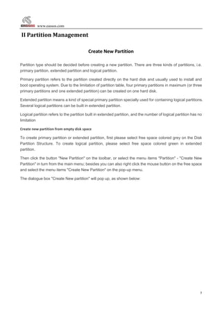 Partition guru user's manual | PDF