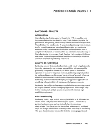 Partitioning 11g-whitepaper-159443 | PDF | Databases | Computer Software and Applications