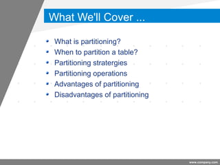 Partitioning | ODP | Databases | Computer Software and Applications