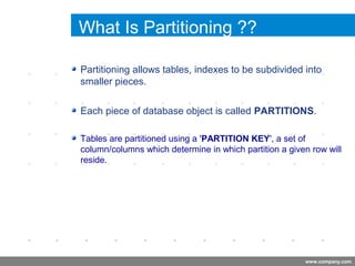 Partitioning | ODP | Databases | Computer Software and Applications