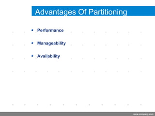 Partitioning | ODP | Databases | Computer Software and Applications