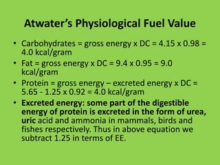 Partitioning-of-Energy-in-Farm-Animals.ppt | Chemistry | Science