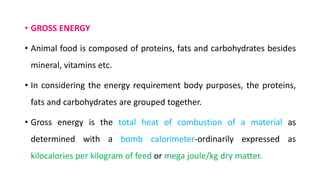 Partitioning of feed energy | PPTX