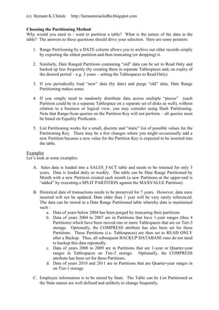 Partitioning Tables and Indexing Them --- Article | PDF