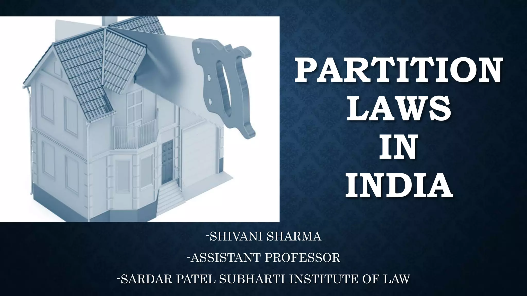 Partition laws in india | PPTX