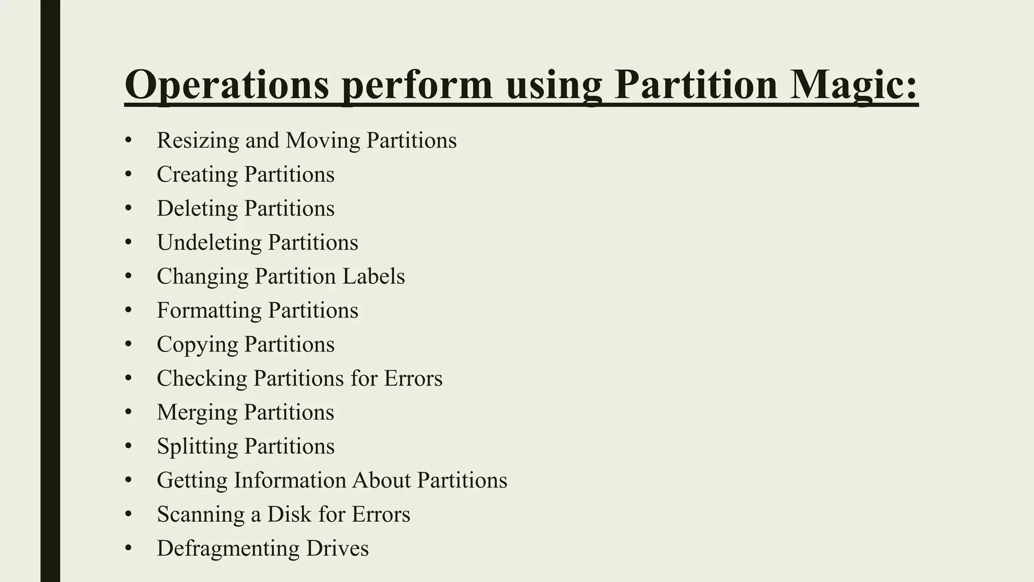 Partition magic | PPT