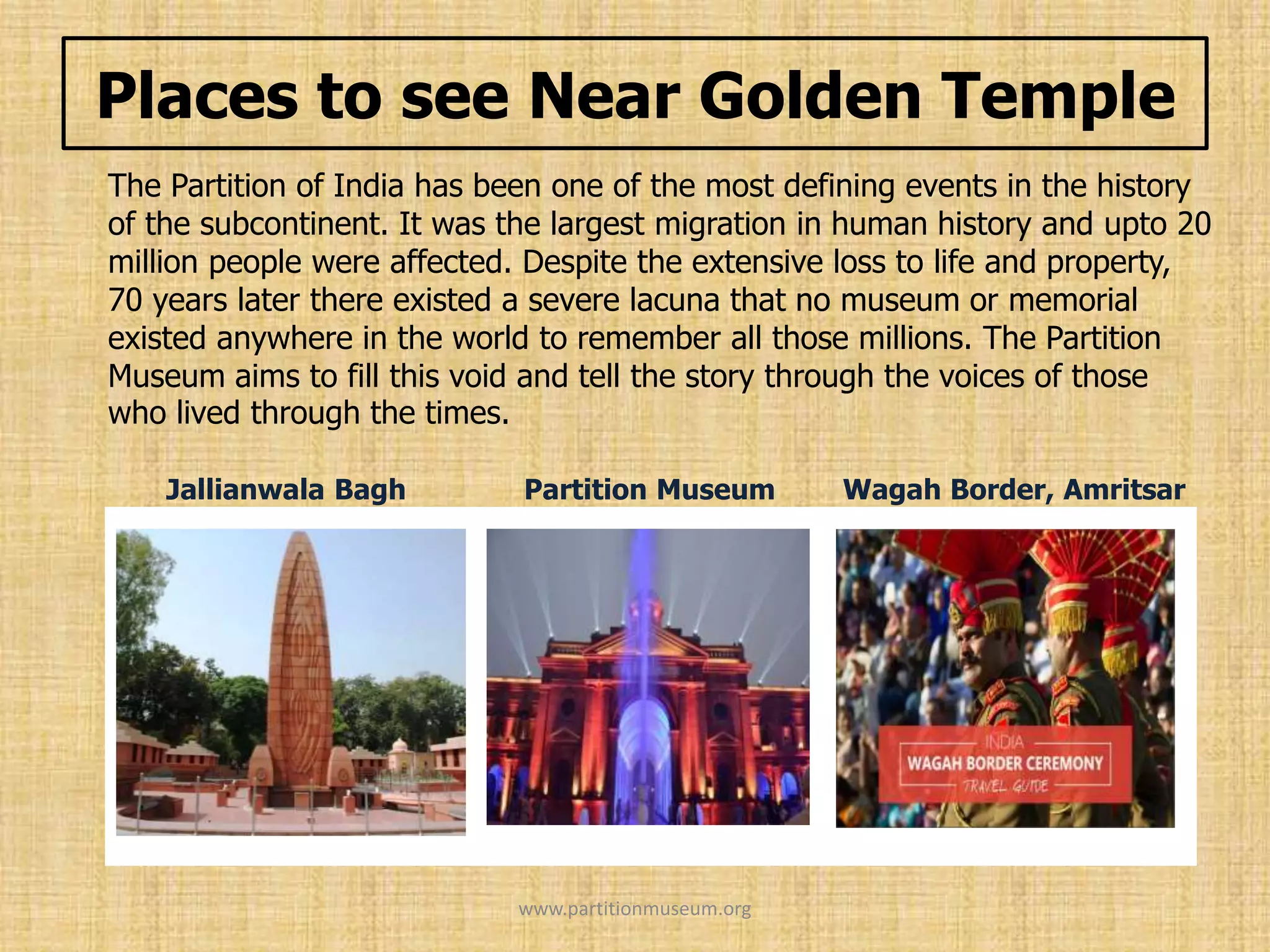 Partition Museum - Amritsar. Museum in India | PPTX