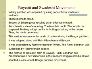 Anti Partition Movement Of Bengal