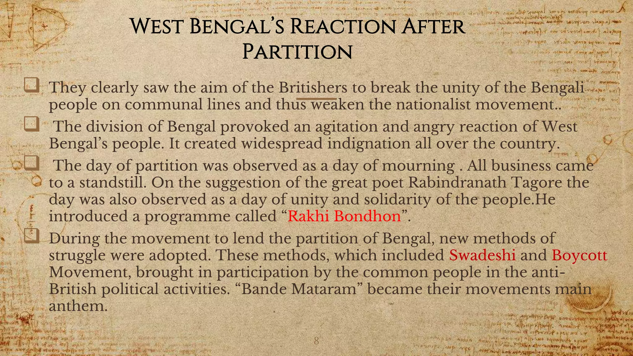 Partition of Bengal 1905 | PPTX